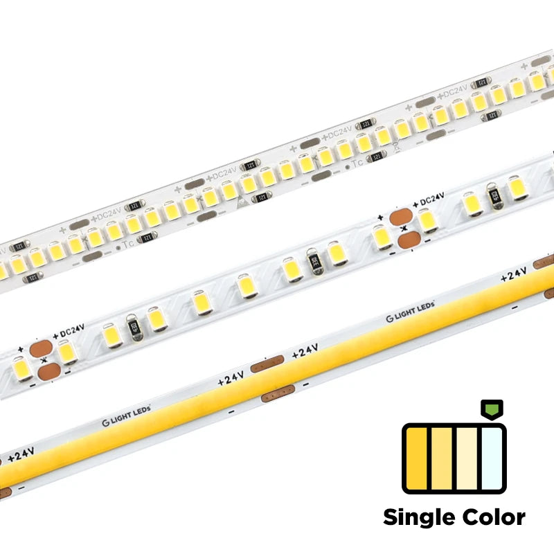 SINGLE COLOR LED Light Strips 12 Volts & 24 Volts – G Light LEDs